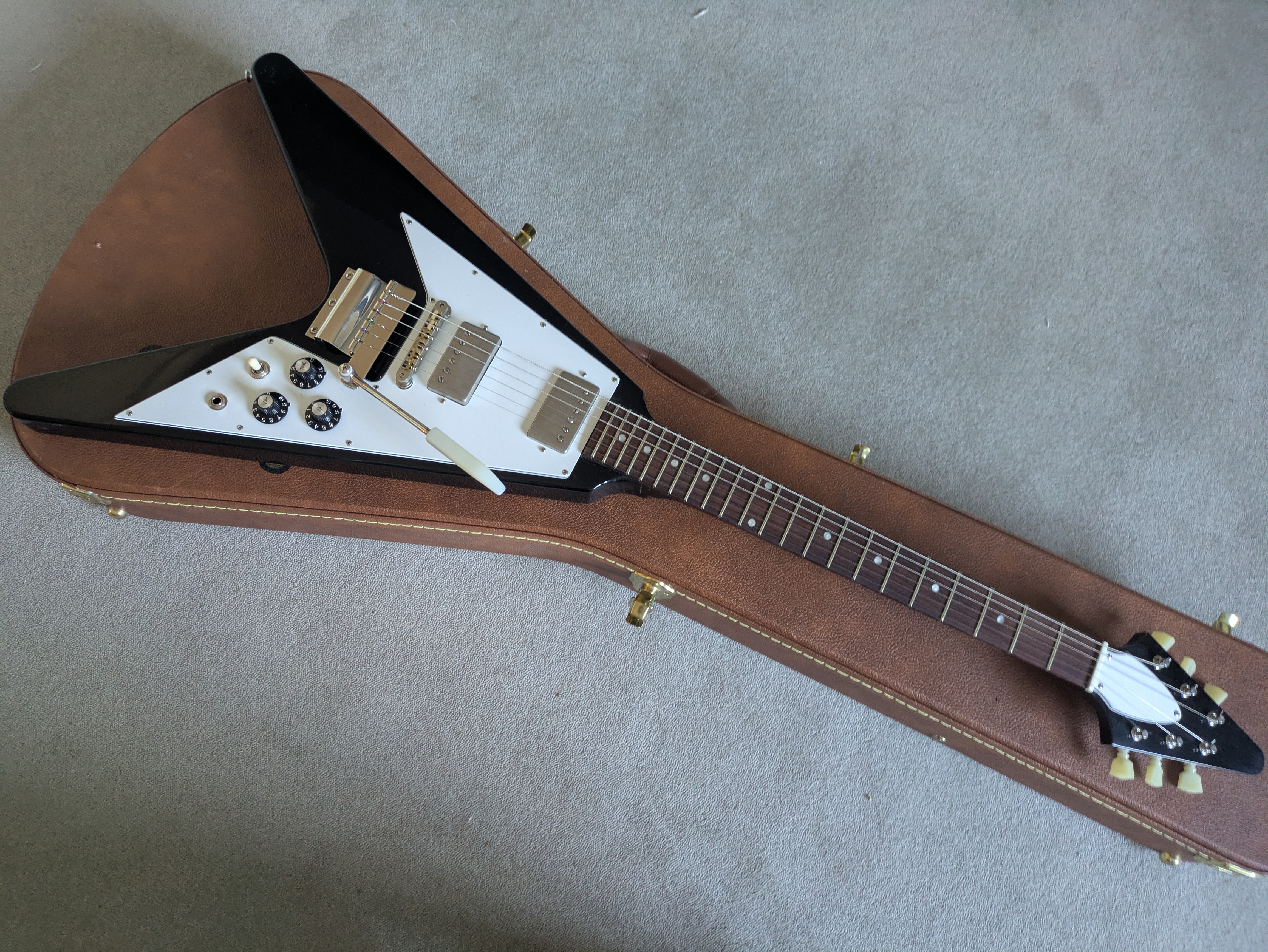 SOLD: Flying V style guitar Black £650 - Guitars £ Discussions on ...